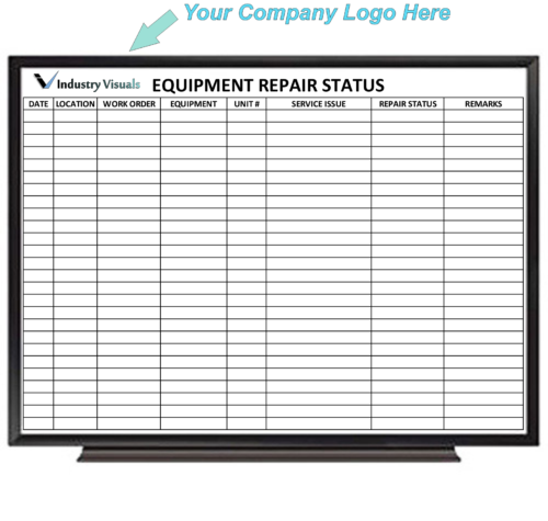 Hour By Hour Dry Erase Board with Countermeasure – Industry Visuals