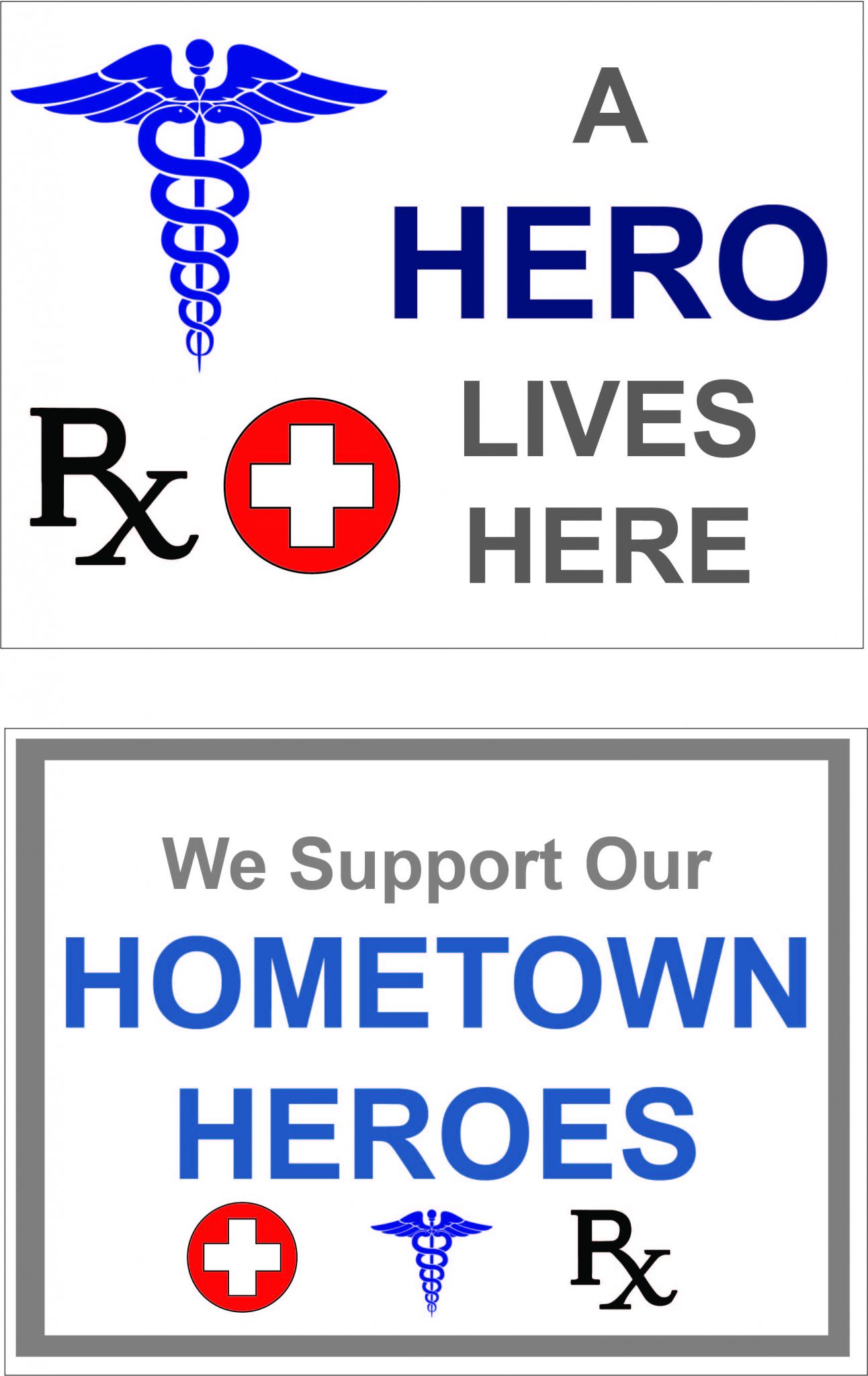 Hero Yard Sign Double Sided – Industry Visuals