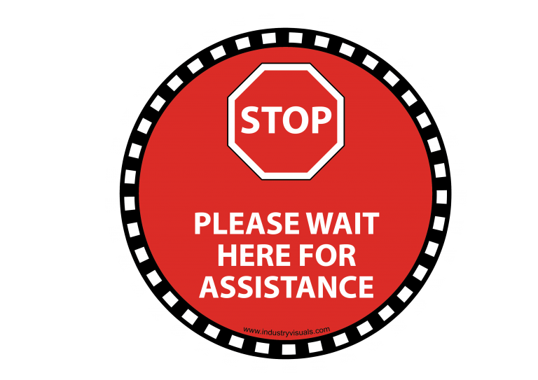 STOP – Please Wait Here for Assistance – Industry Visuals